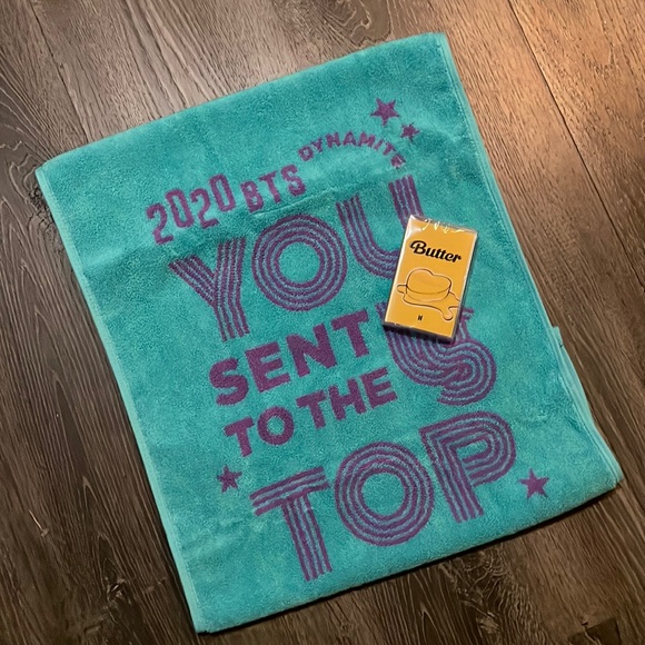 Bts | Other | Official Bts Butter Cassette Dynamite Towel New | Poshmark